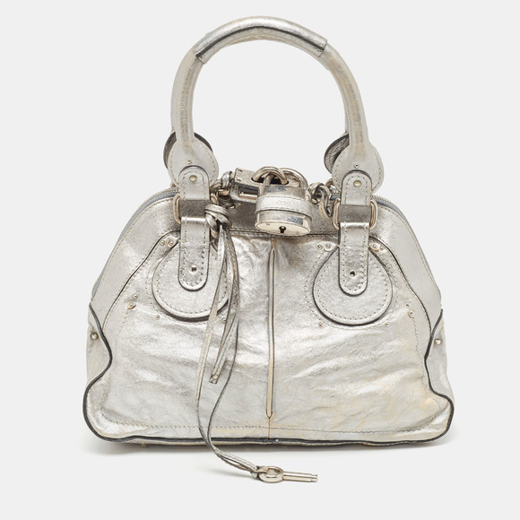 Chloe | Bags | Chloe Silver Leather Paddington Satchel | Poshmark